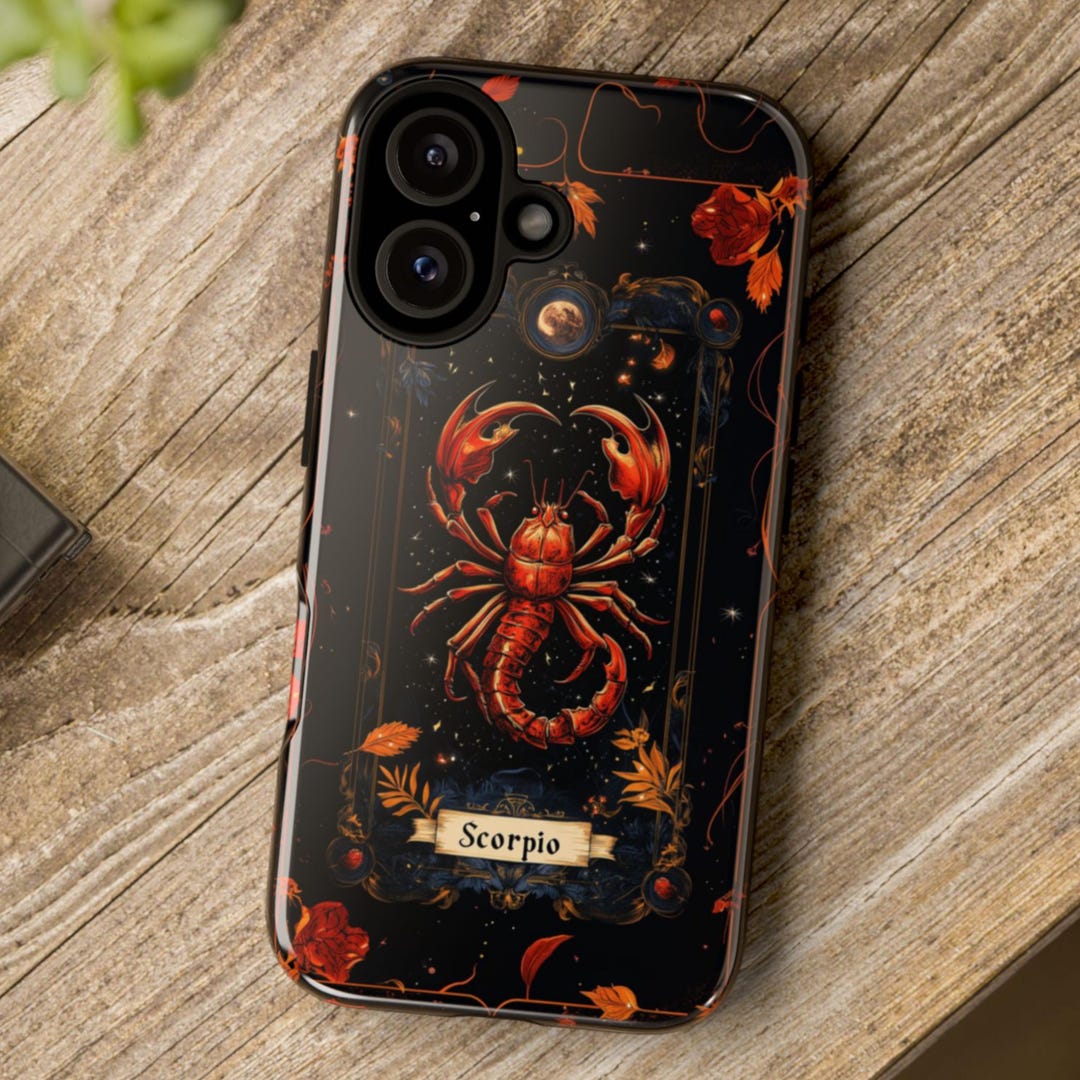Scorpio Zodiac iPhone Case Tarot Card for iPhone 17 16 15 14 13 12 11 X ...