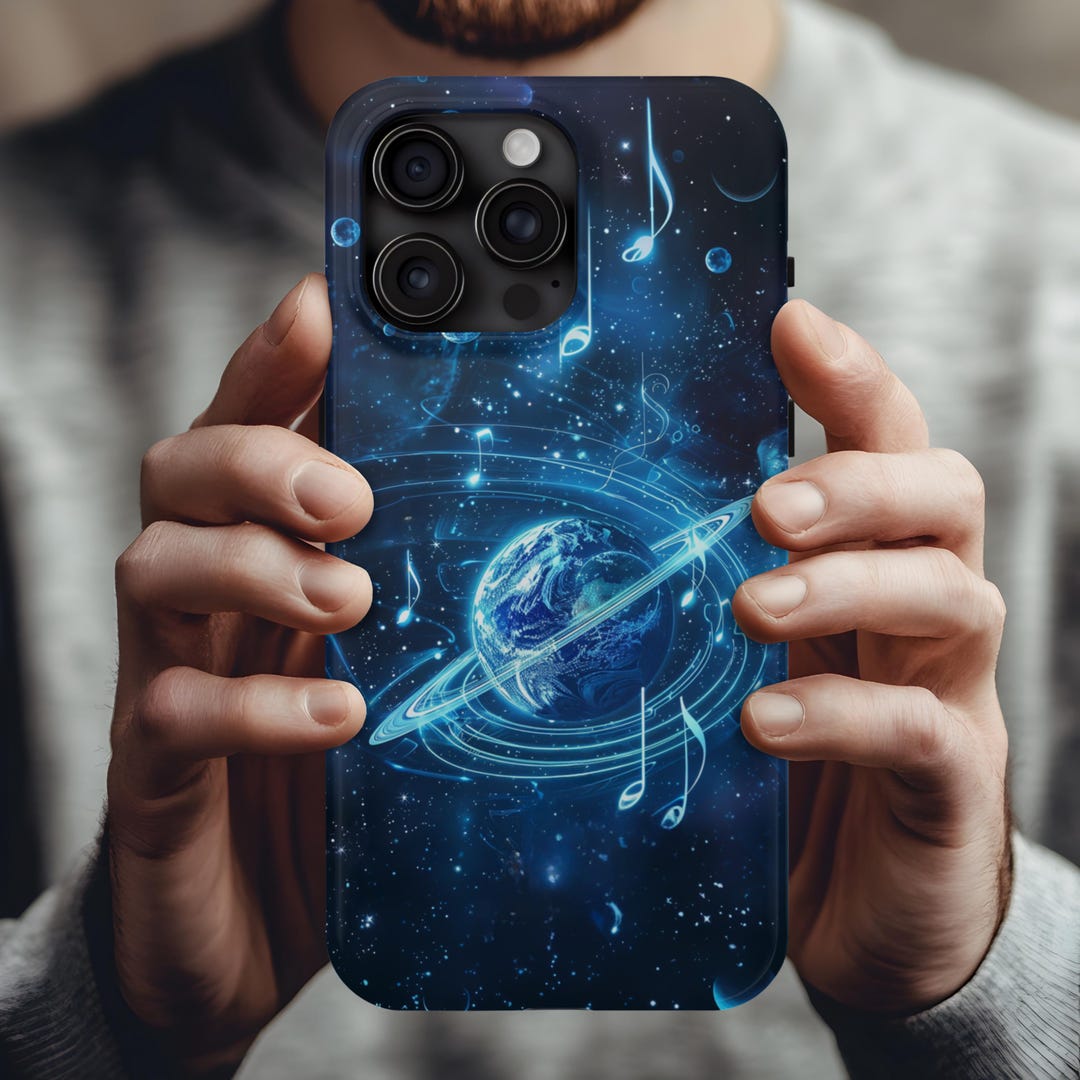 Music of Spheres iPhone Case Planet Earth Musical Notes for iPhone 17 ...