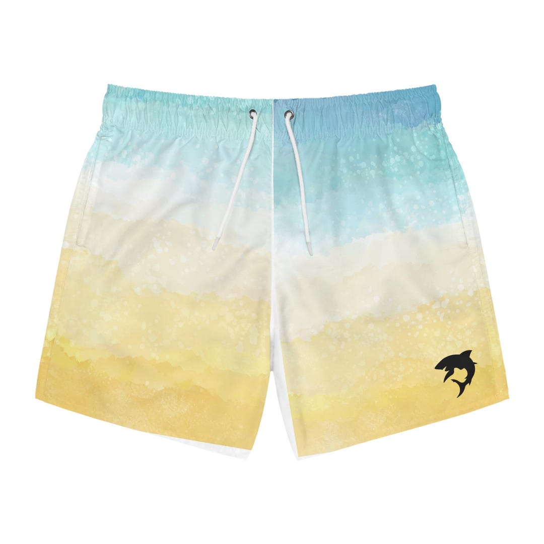 Funny Shark Swim Trunks - Beach Ready, Summer Fun, Gift for Shark ...