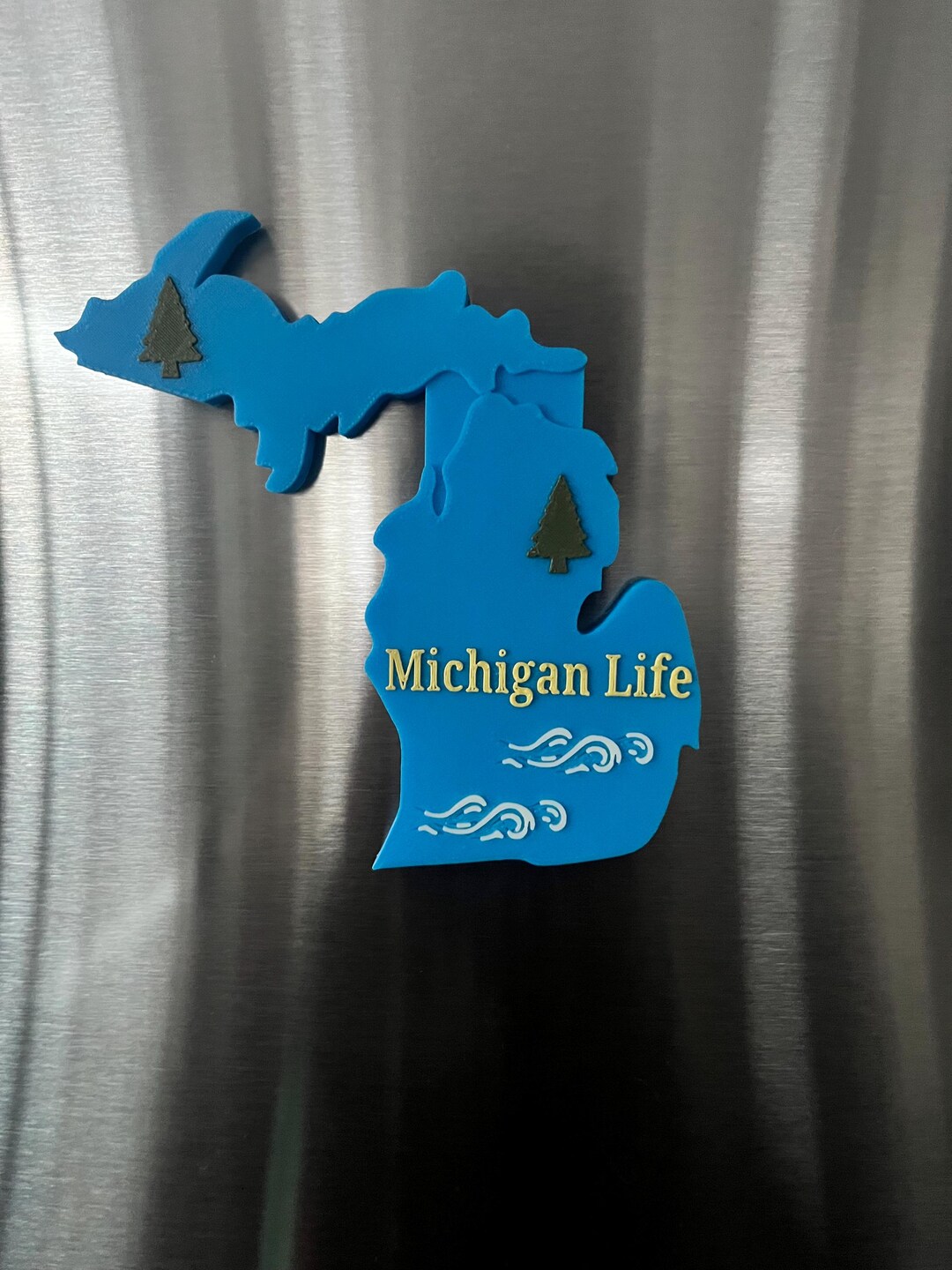 Michigan State Shaped Refrigerator Magnet: 3D Printed Michigan Life ...