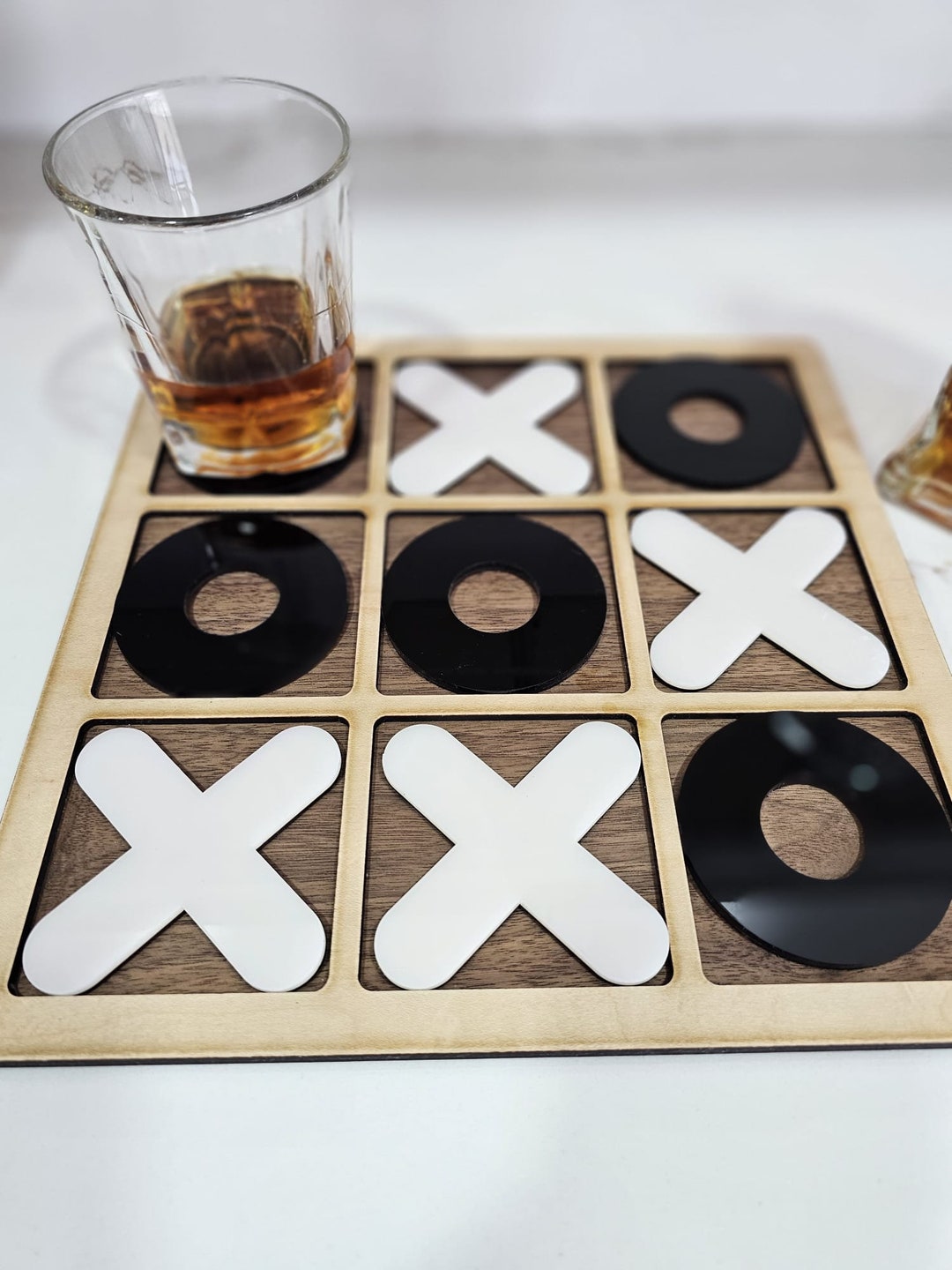 Tic Tac Toe Game Board, Excellent Gift for Bar, Mancave, Wedding ...