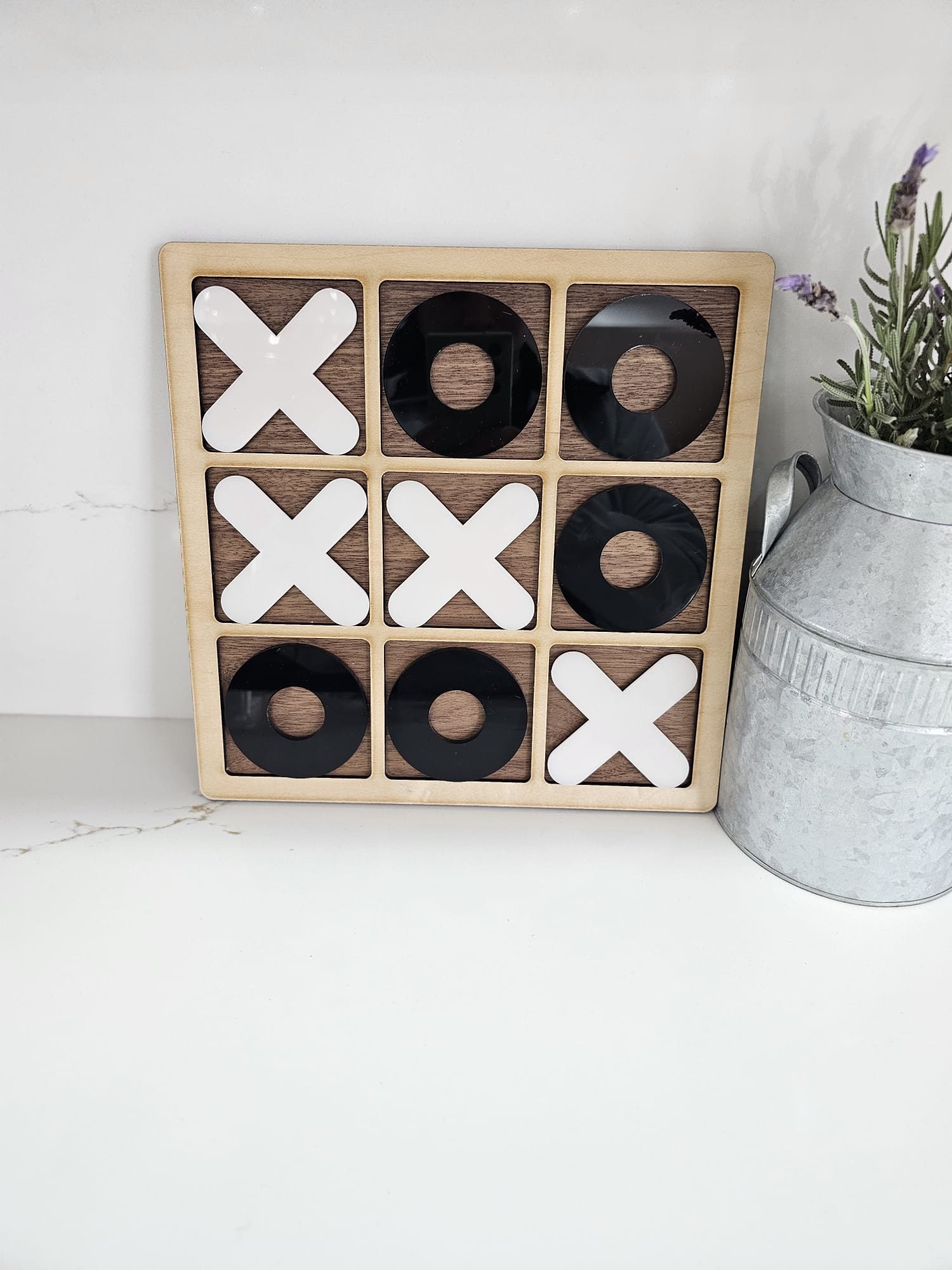 Tic Tac Toe Game Board, Excellent Gift for Bar, Mancave, Wedding ...