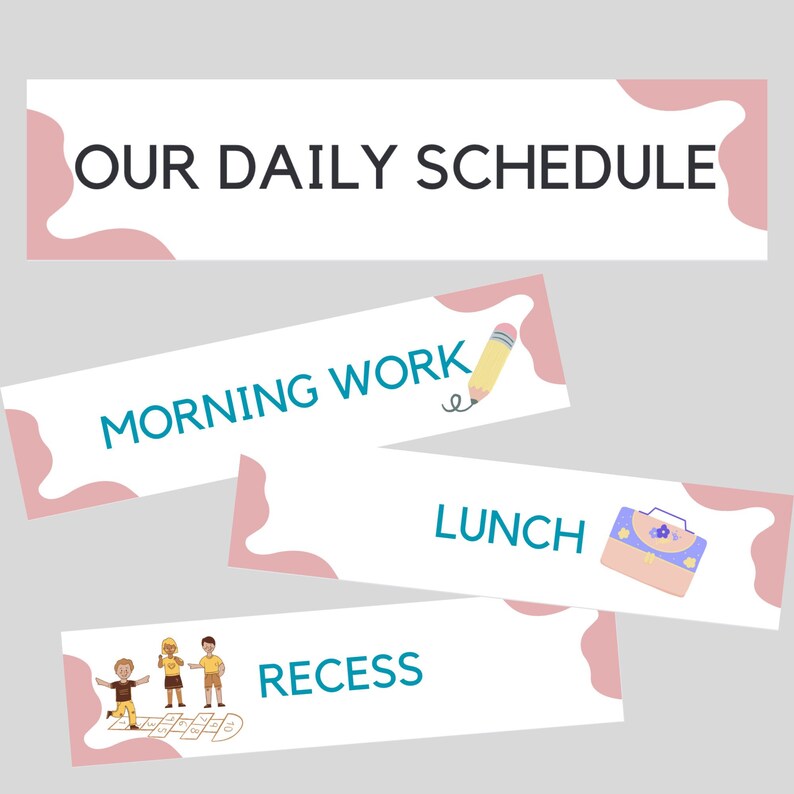 Our Daily Schedule Prints - Etsy