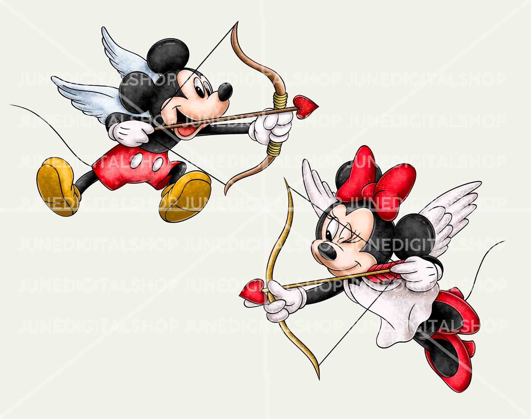 Couple Mouse Bundle Clipart PNG, Happy Valentine's Day, Mouse Cupid Png ...