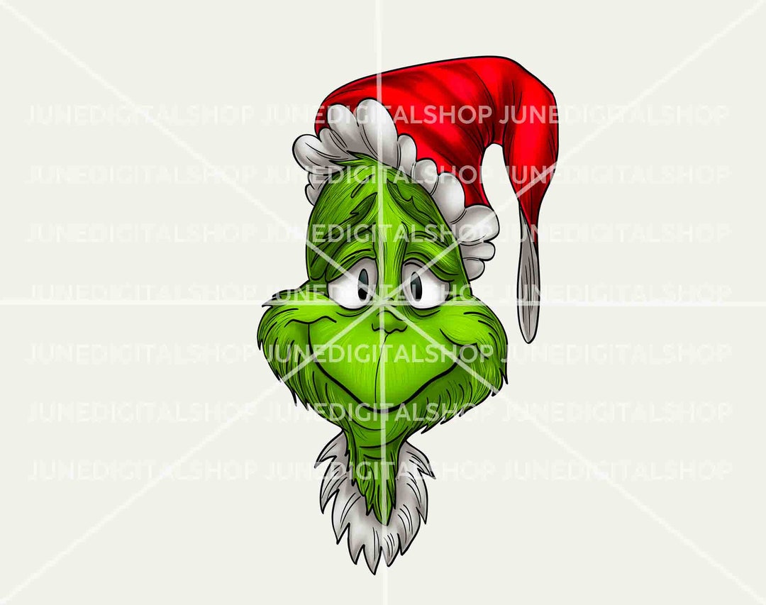 Grinchmas Face PNG, Grinchmas Png, Christmas Sublimation, Merry Christmas Png, Santa Hat Png ...