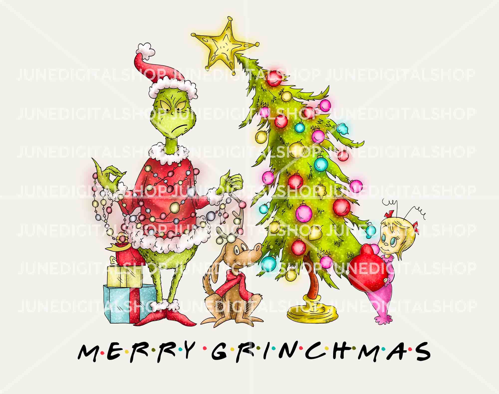 Christmas Tree PNG Grinchmas Png Grinchy Png Hand Drawn - Etsy Australia