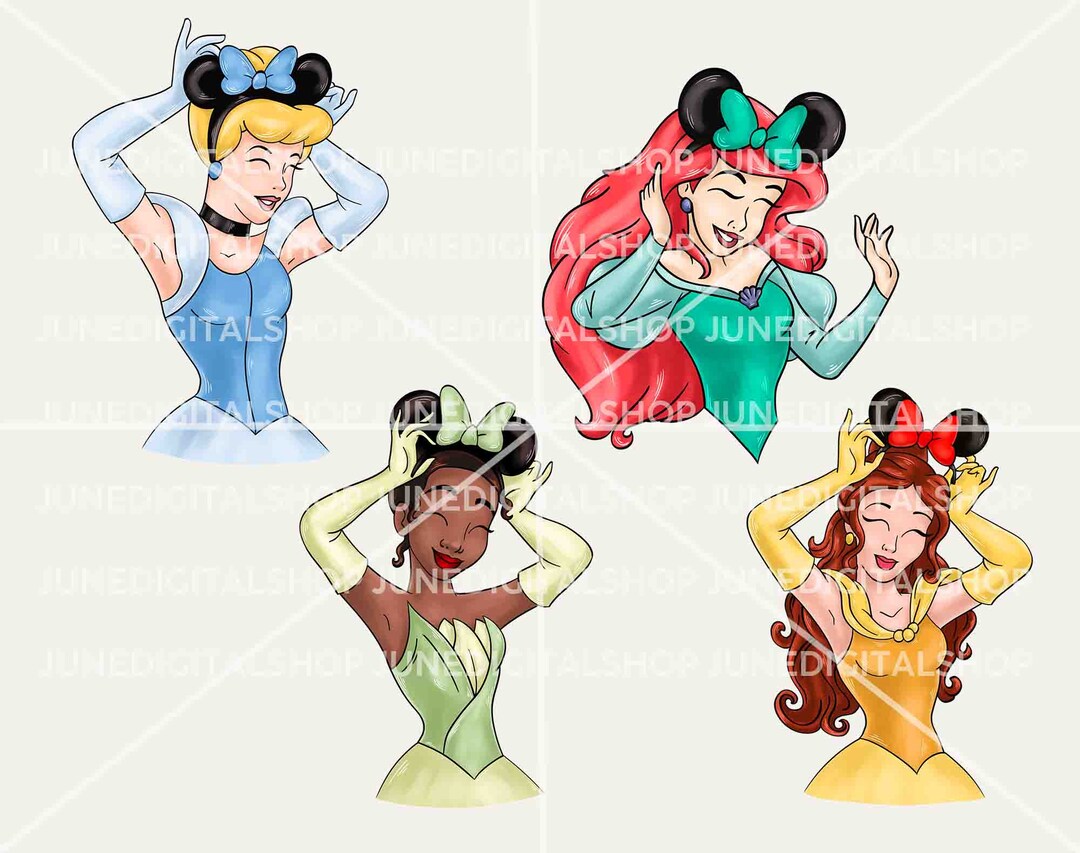 Bundle Princess Clipart PNG, Princess Png, Princess Birthday Png, Water ...