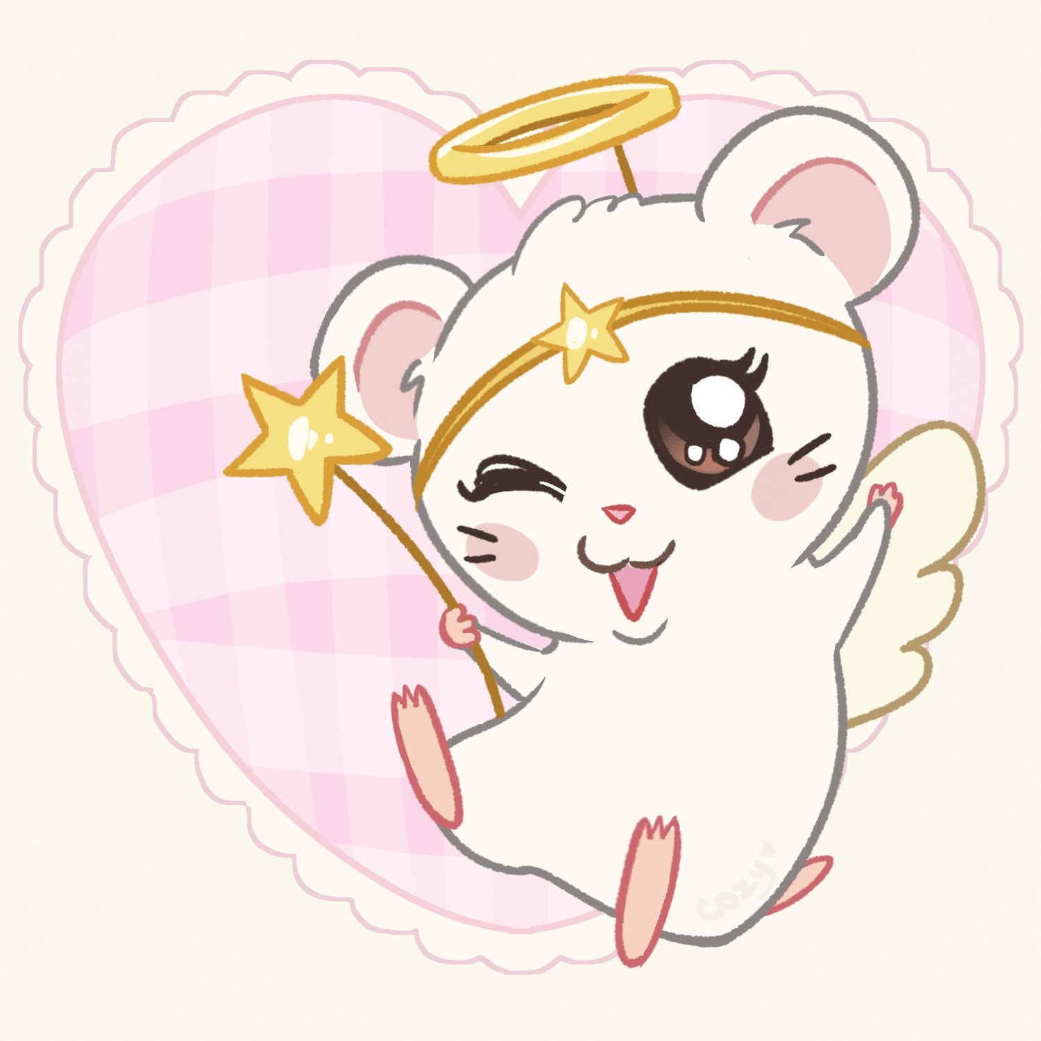 Hamtaro Harmony Angel Hamster 5x5 Mini Print *DISCOUNTED* - Etsy