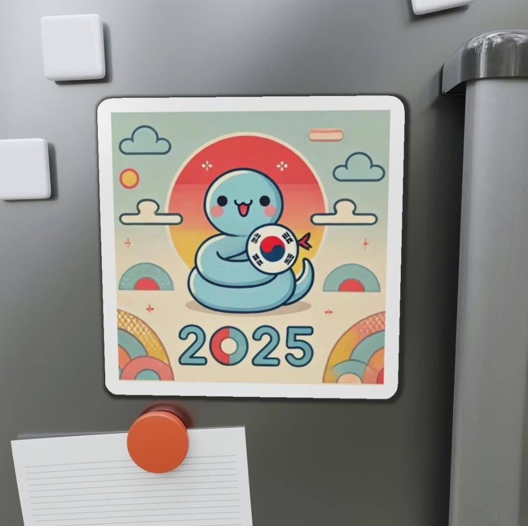 Snake Die-cut Magnets, 2025 Fridge Decor, Cute Korea Happy New Year ...