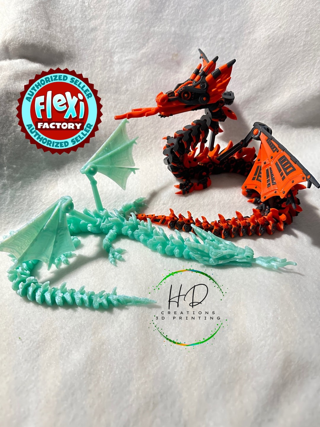 3D Printed Articulated Flexi Mech Dragon - Etsy
