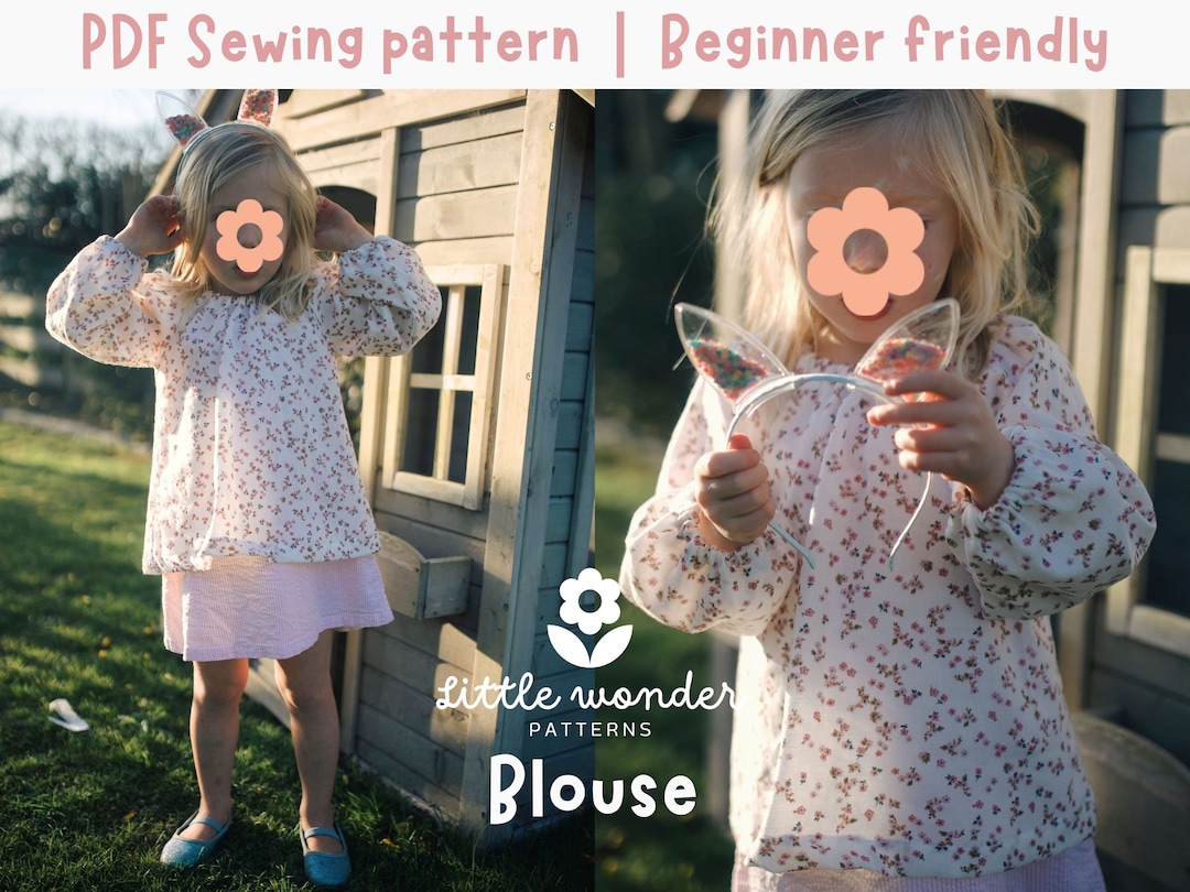 Childrens Blouse PDF Sewing Pattern, Baby Toddler Kids Digital Pattern ...