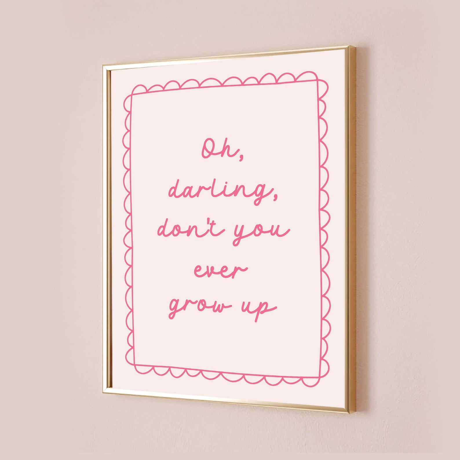 Oh Darling Don't You Ever Grow up Taylor Poster Quote Lyric Print Never ...