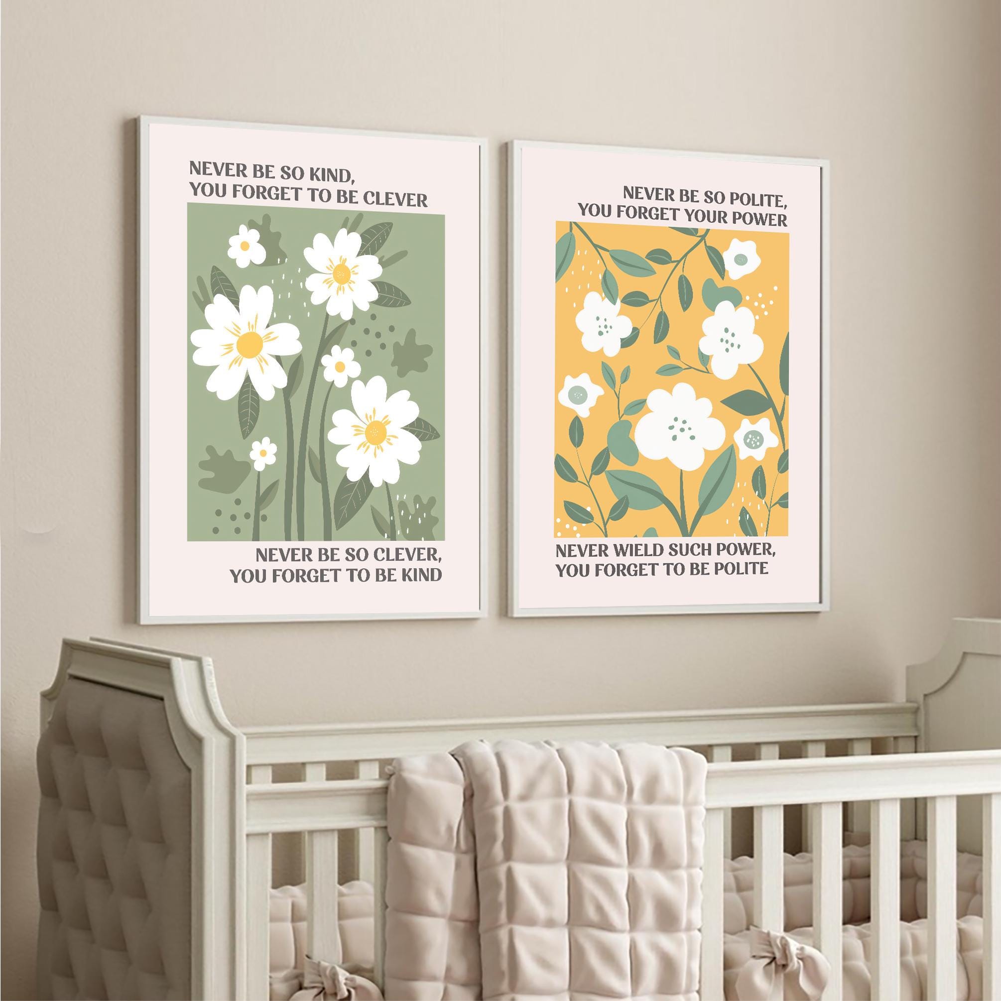 Set of 2 Never Be so Kind You Forget to Be Clever Taylor Poster ...