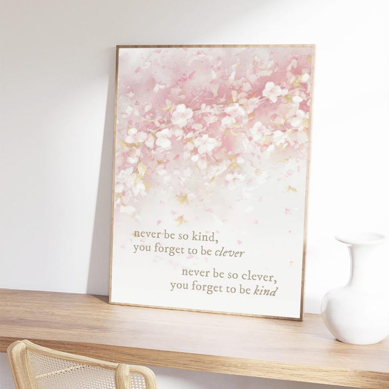 Set of 2 Never Be so Kind You Forget to Be Clever Taylor Poster ...