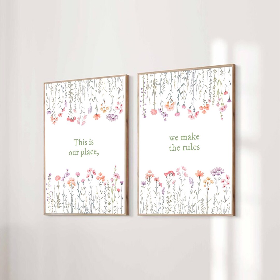 Set of 2 This is Our Place We Make the Rules Taylor Poster Quote Lyric ...