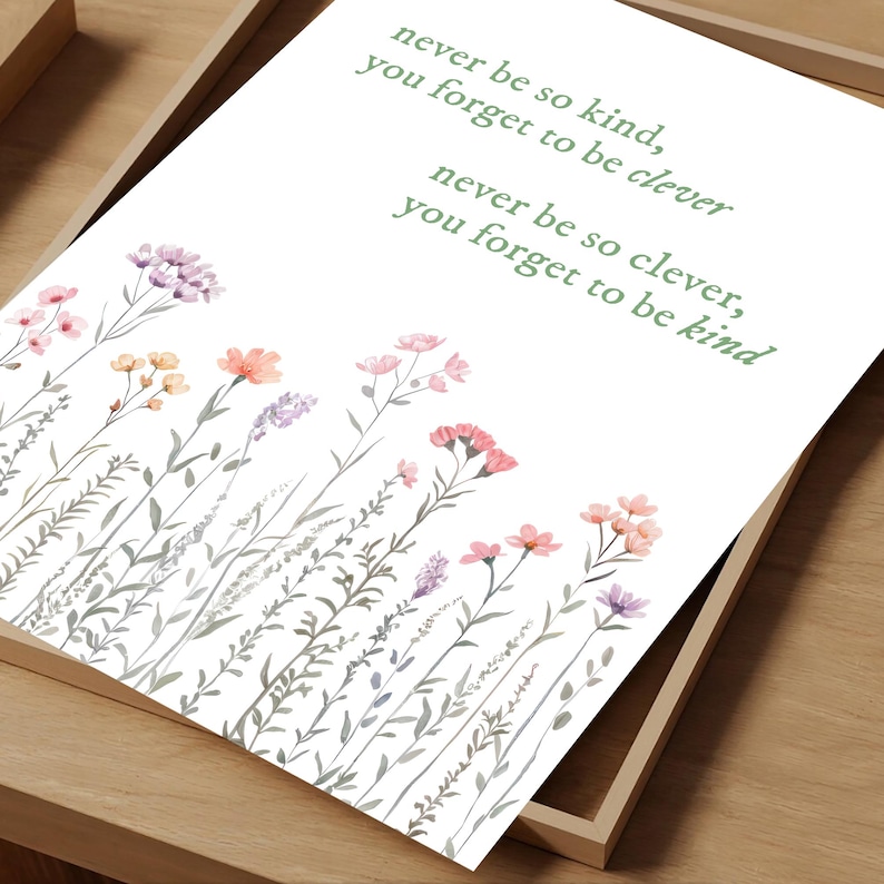 Set of 2 Never Be so Kind You Forget to Be Clever Taylor Poster ...