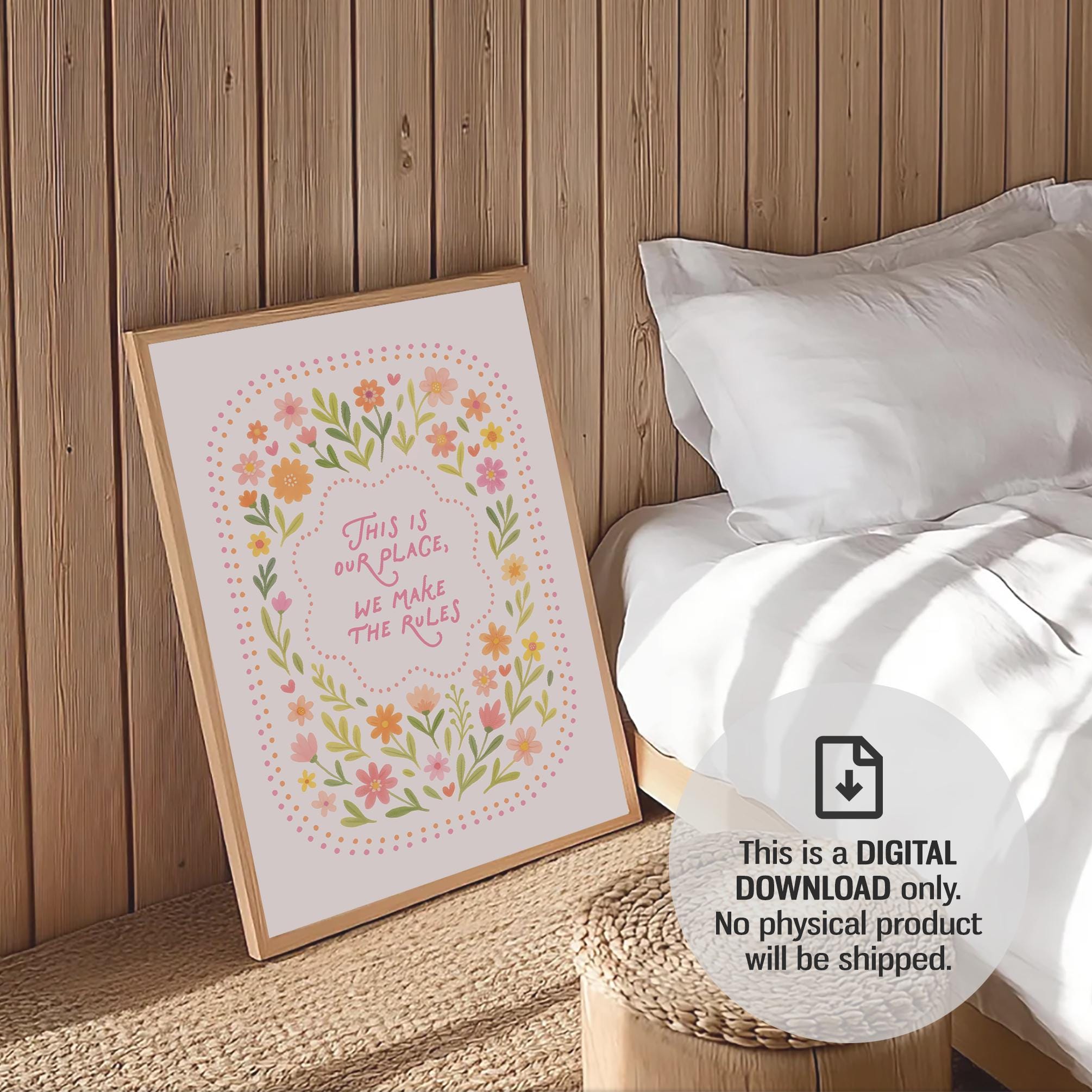 This is Our Place We Make the Rules Taylor Poster Quote Lyric Print ...