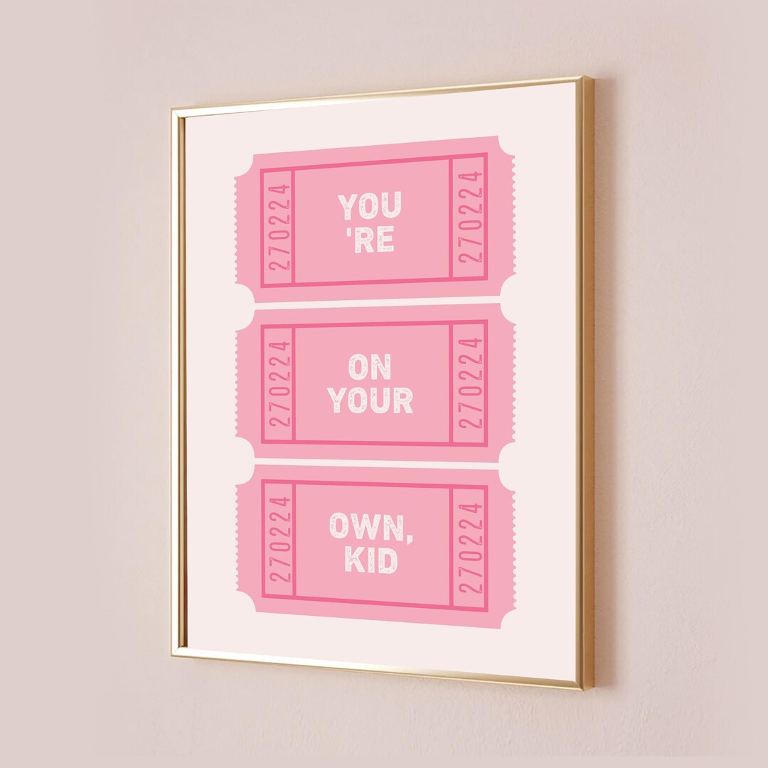 You're on Your Own Kid Taylor Poster Inspired Quote Lyric Print Subtle ...