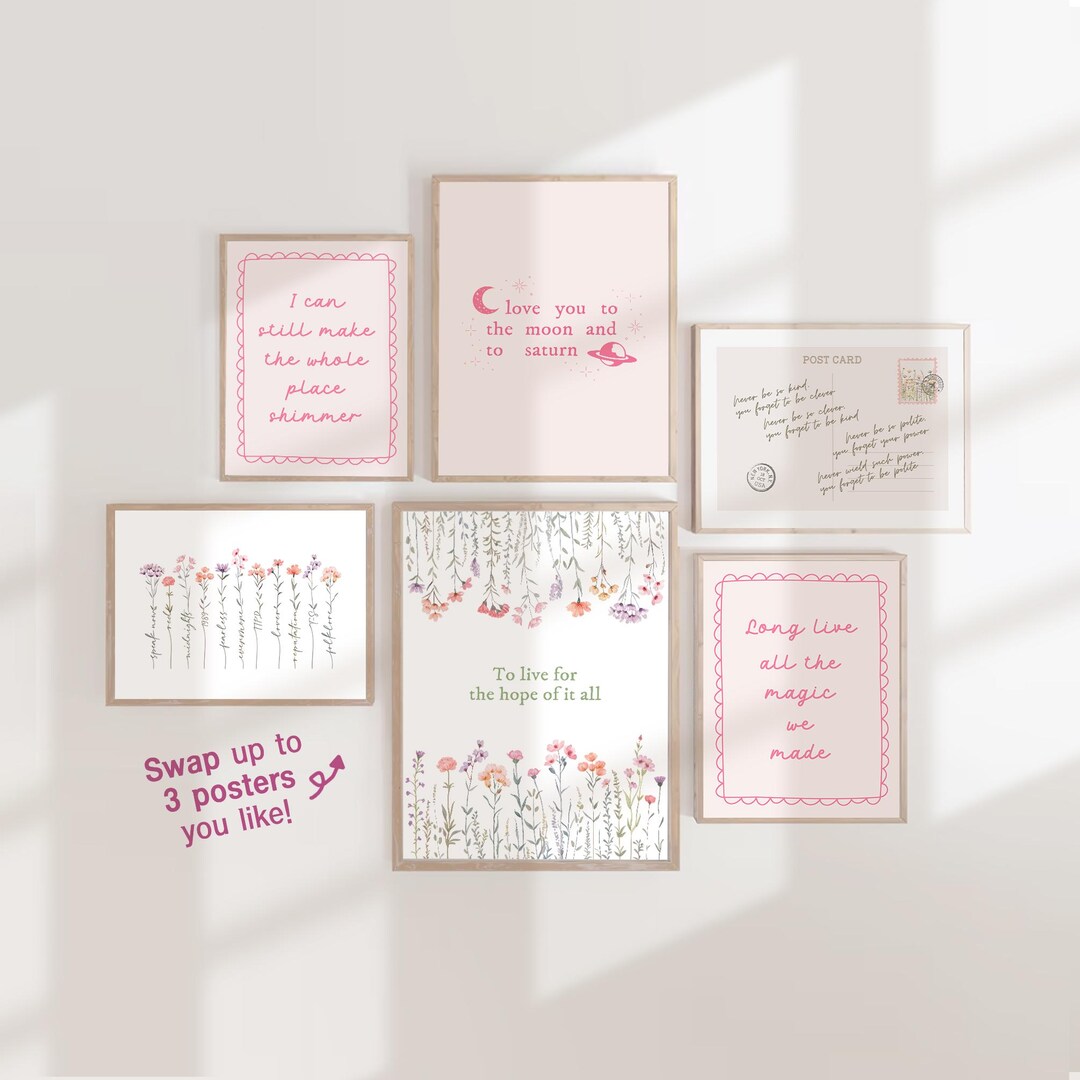 Set of 6 Marjorie Never Be so Kind You Forget to Be Clever Taylor ...