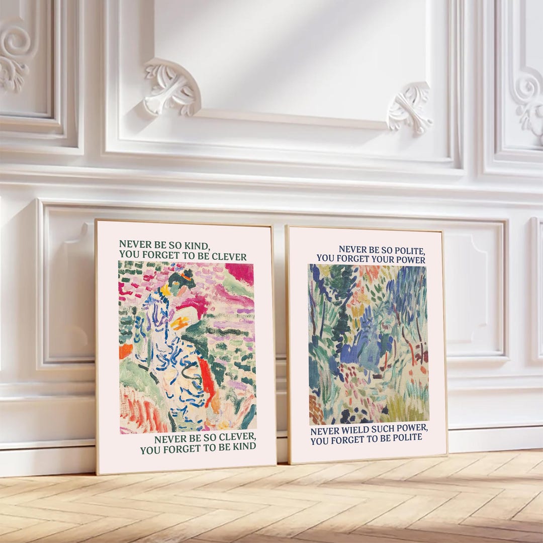 Set of 2 Never Be so Kind You Forget to Be Clever Taylor Poster ...
