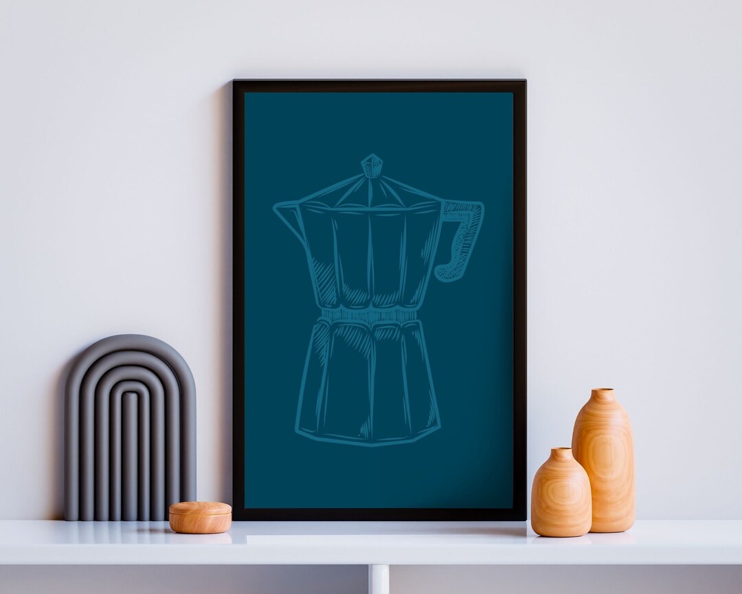 Moka Pot Digital Art Digital Poster Kitchen Digital Art - Etsy