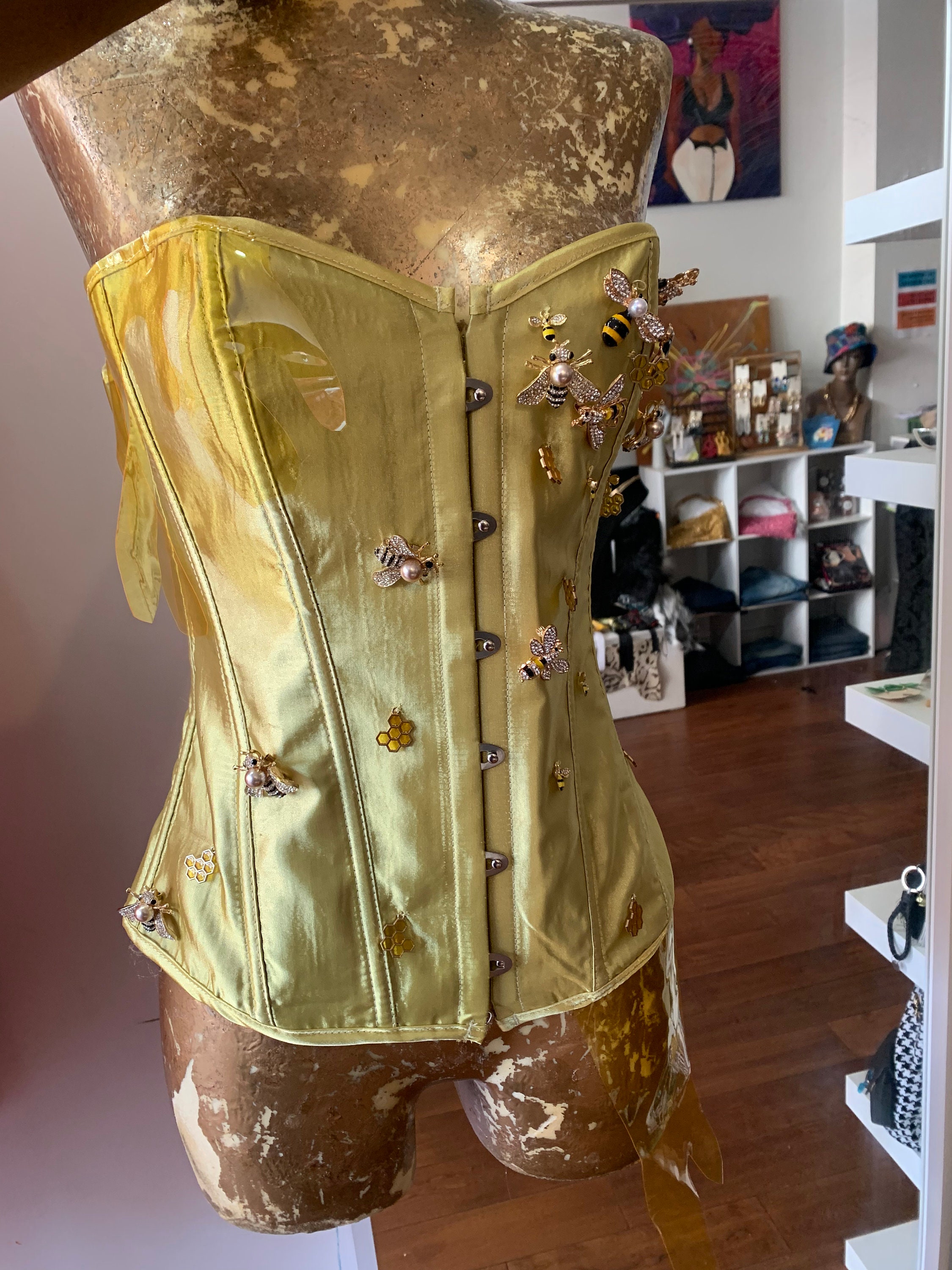 Beehive Corset Dripping Honey - Etsy