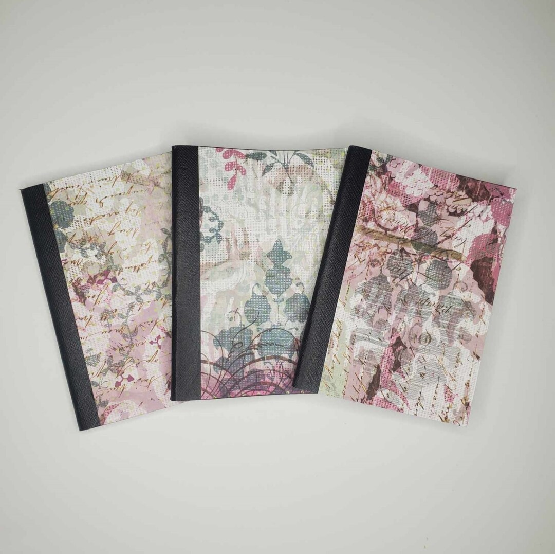 Set of 3 Mini Composition Notebooks, Altered Notebooks, 3.25x4.5 Inches ...