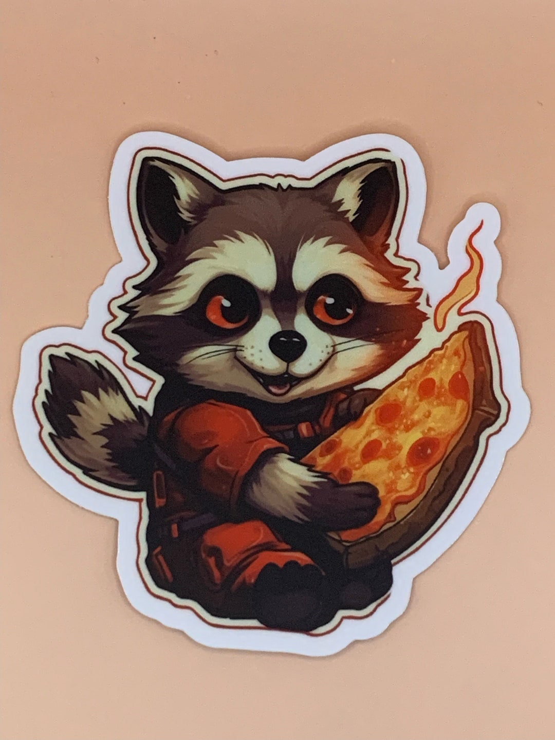 Rocket Raccoon Chibi Sticker Guardians of the Galaxy Pizza - Etsy