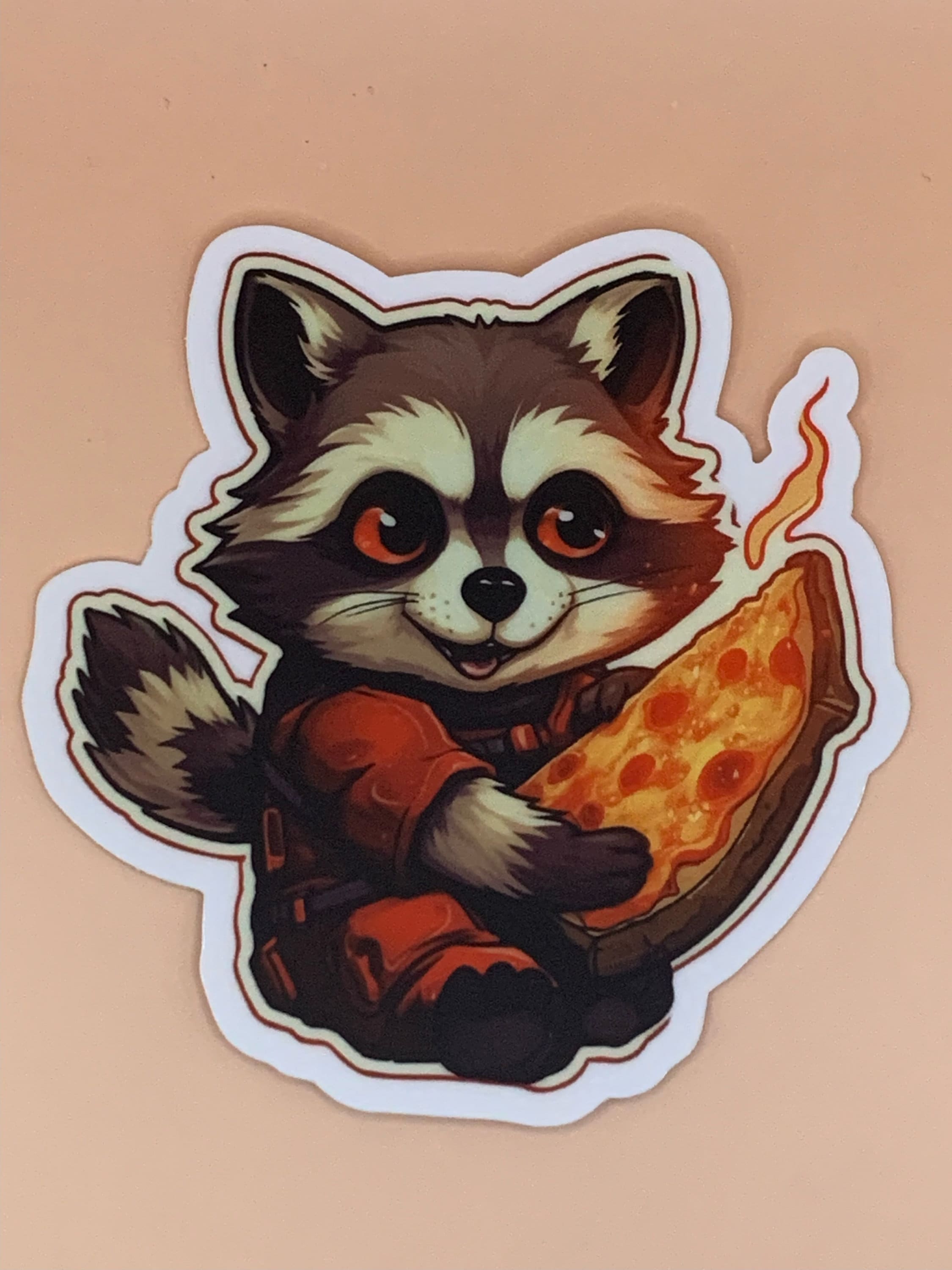 Rocket Raccoon Chibi Sticker Guardians of the Galaxy Pizza - Etsy