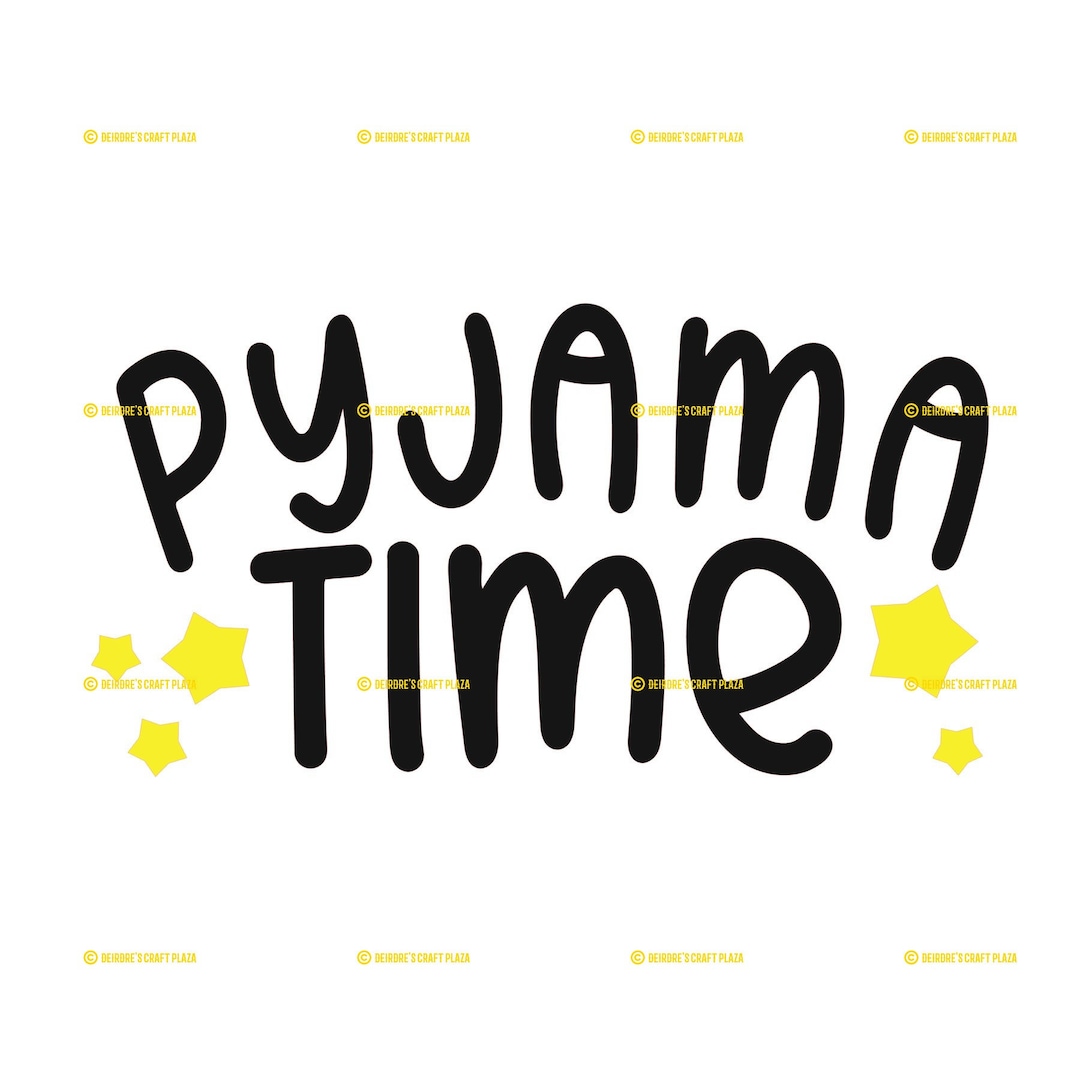 Pyjama Time Svg Cutting File - Etsy