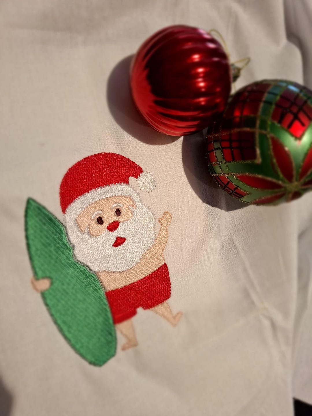 Surfing Santa Embroidery Design - Etsy