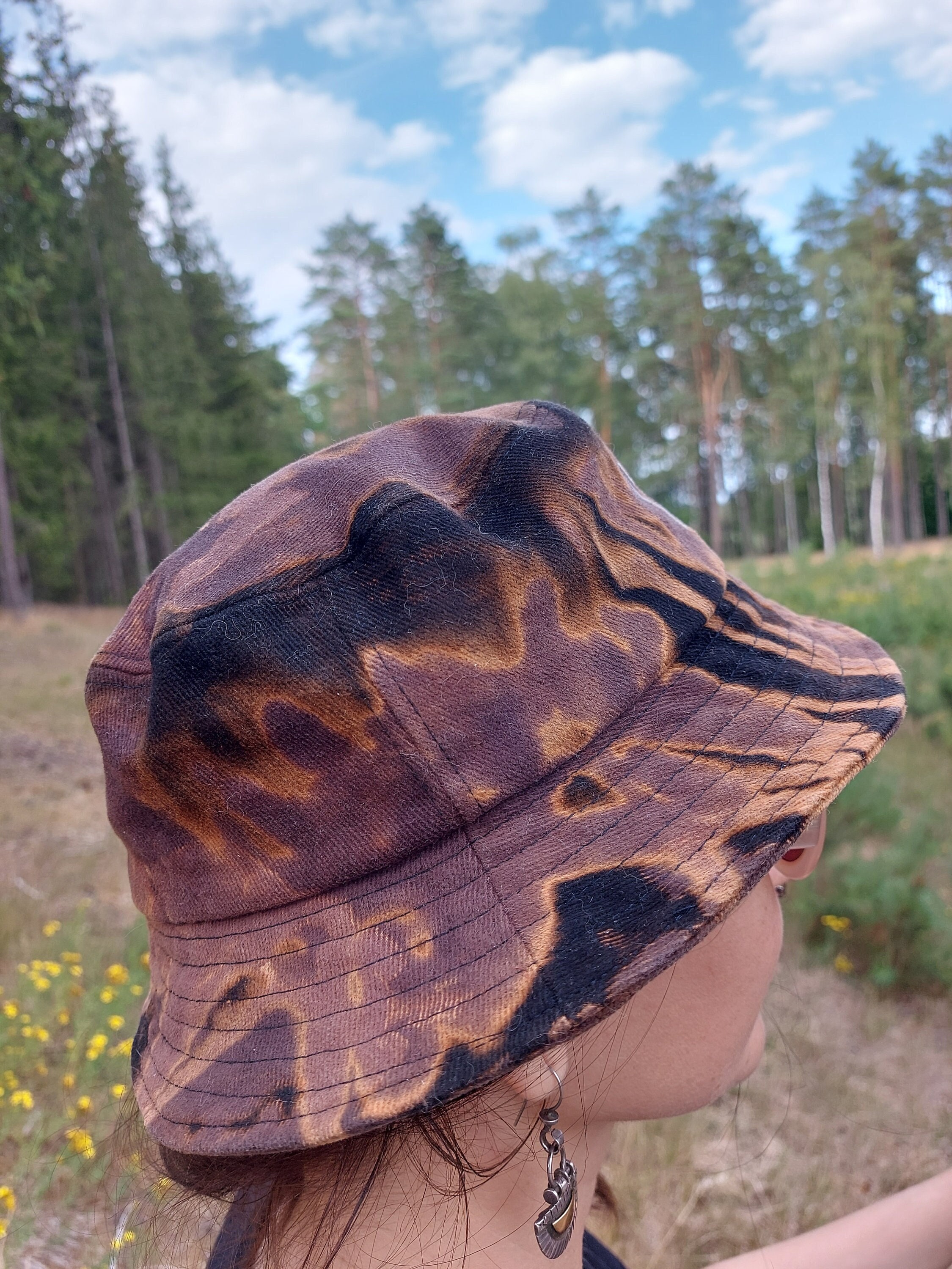 Acid Tiger Shark Panama, Orange Camouflage Bucket Hat, Nature Force Hat ...