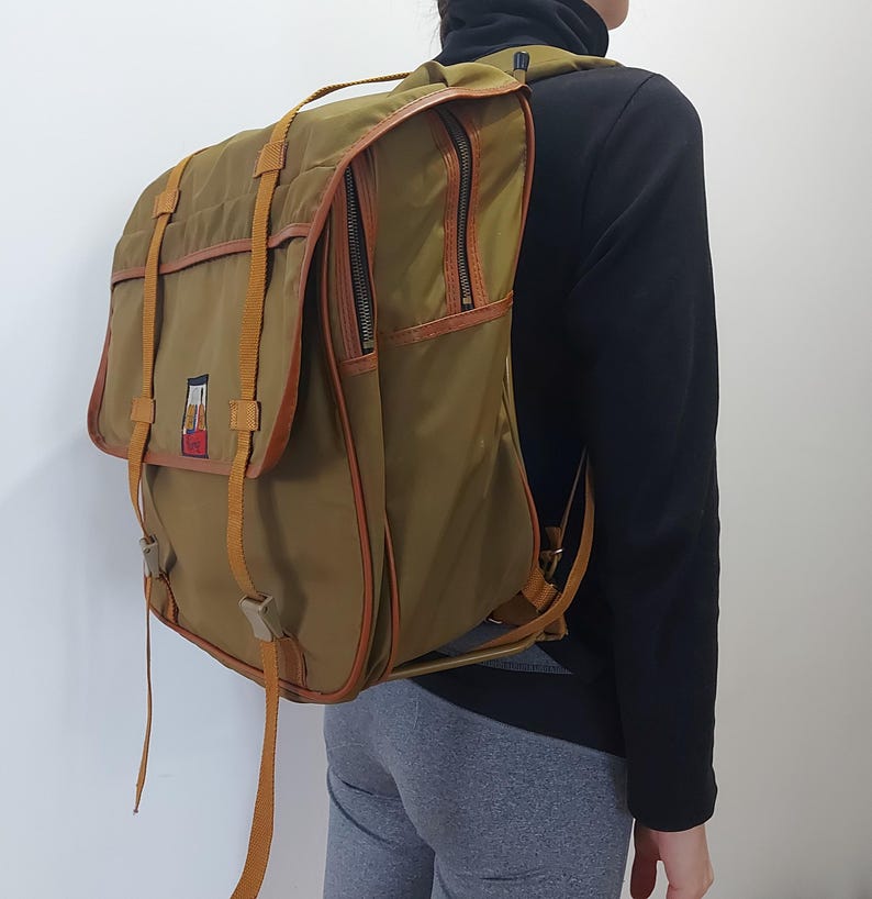 Beckmann Olive Aesthetic Backpack Metal Frame Rare Rucksack 70s Swedish ...