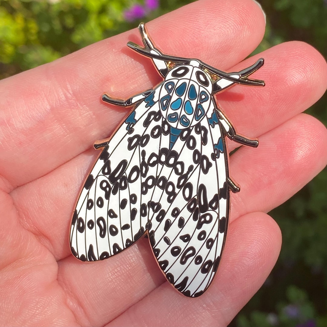Giant Leopard Moth Enamel Pin - Etsy