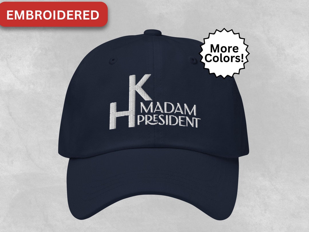Kamala Harris Madam President Hat, Embroidered Harris Walz Hat ...