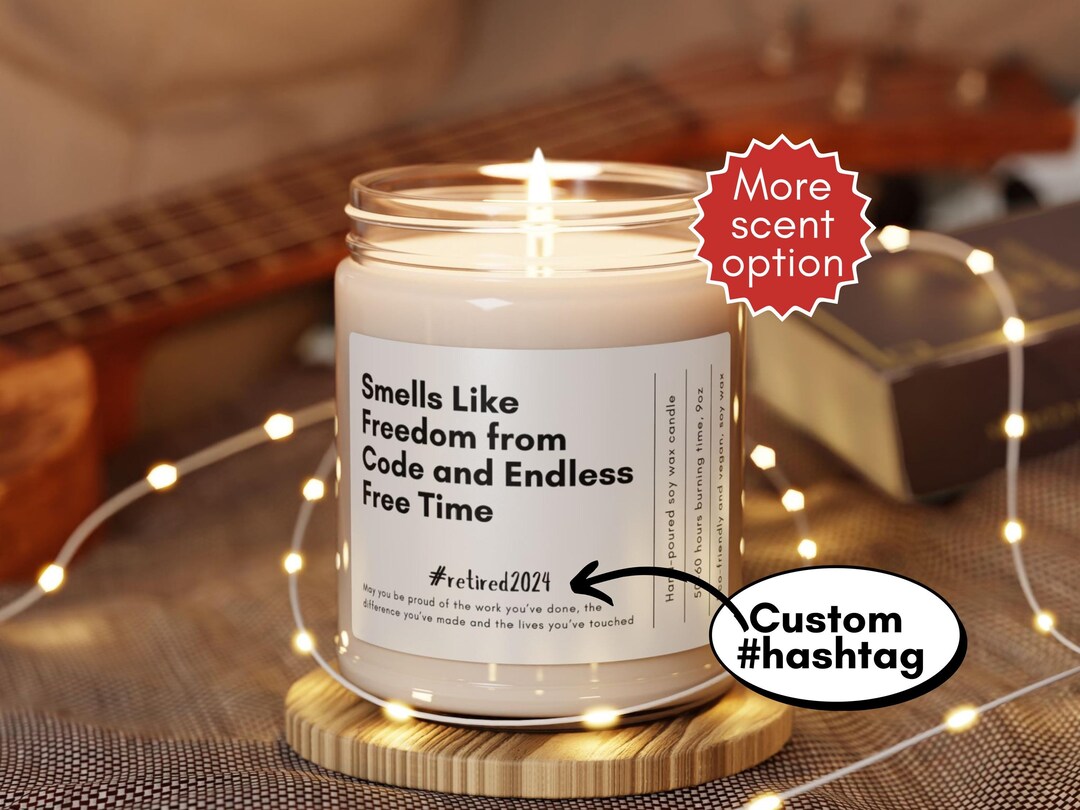 Custom Software Developer Retirement Gift Candle Smells Like Freedom ...