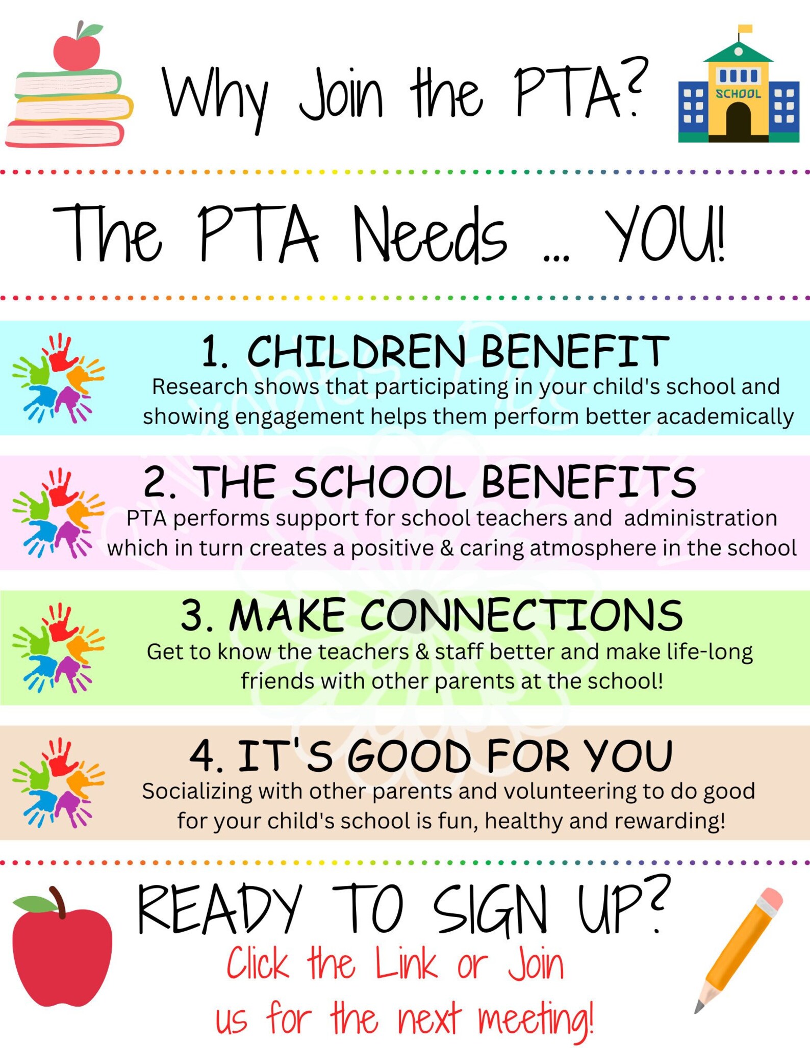 Join PTA Membership Drive Pto PTA Awareness PTA Flyer Sign up School ...