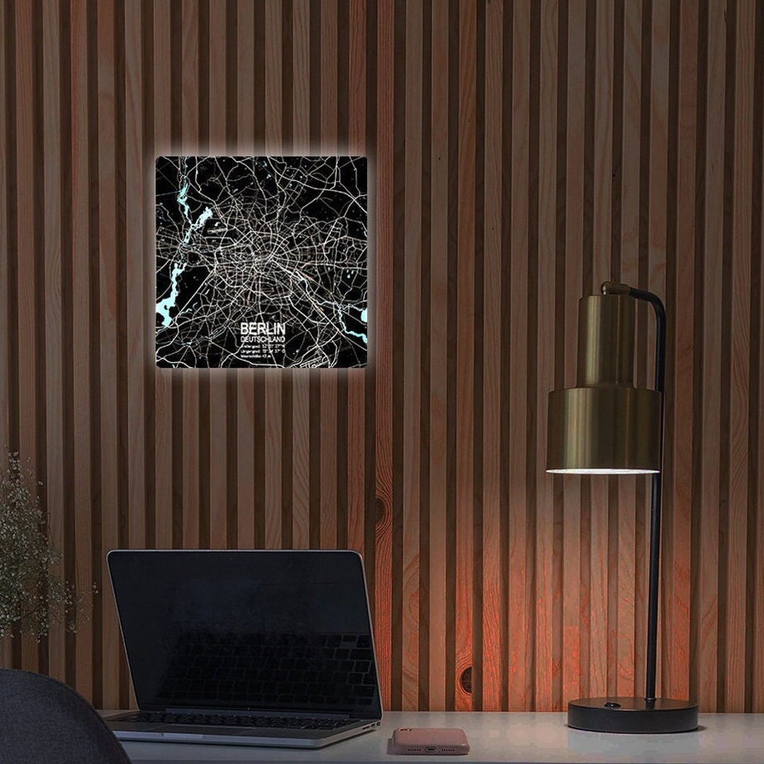 3D Lamp City Map of Berlin, Gift, Wall and Table Lamp, German and ...