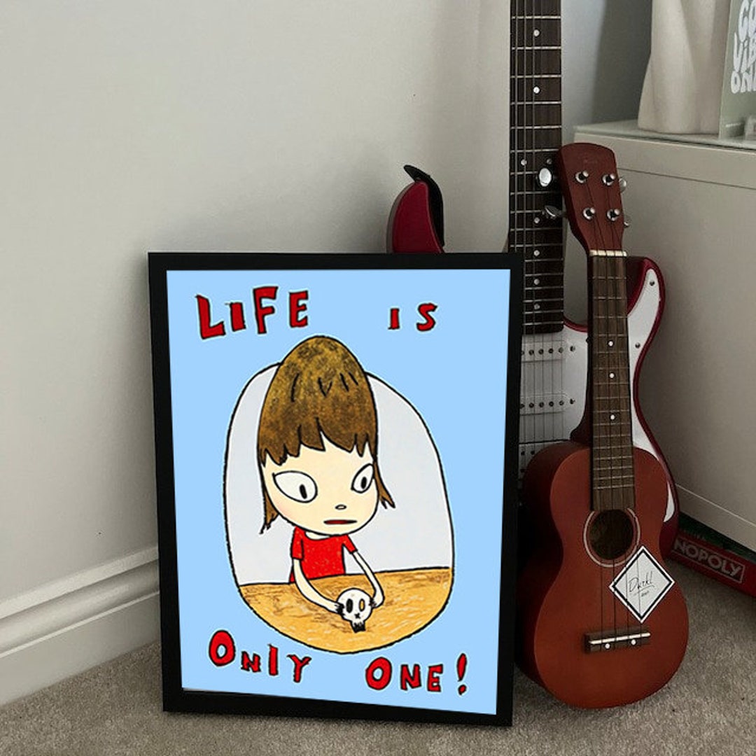 Nara Yoshitomo Life is Only One Poster Home Decor Poster Print Fan Gift ...