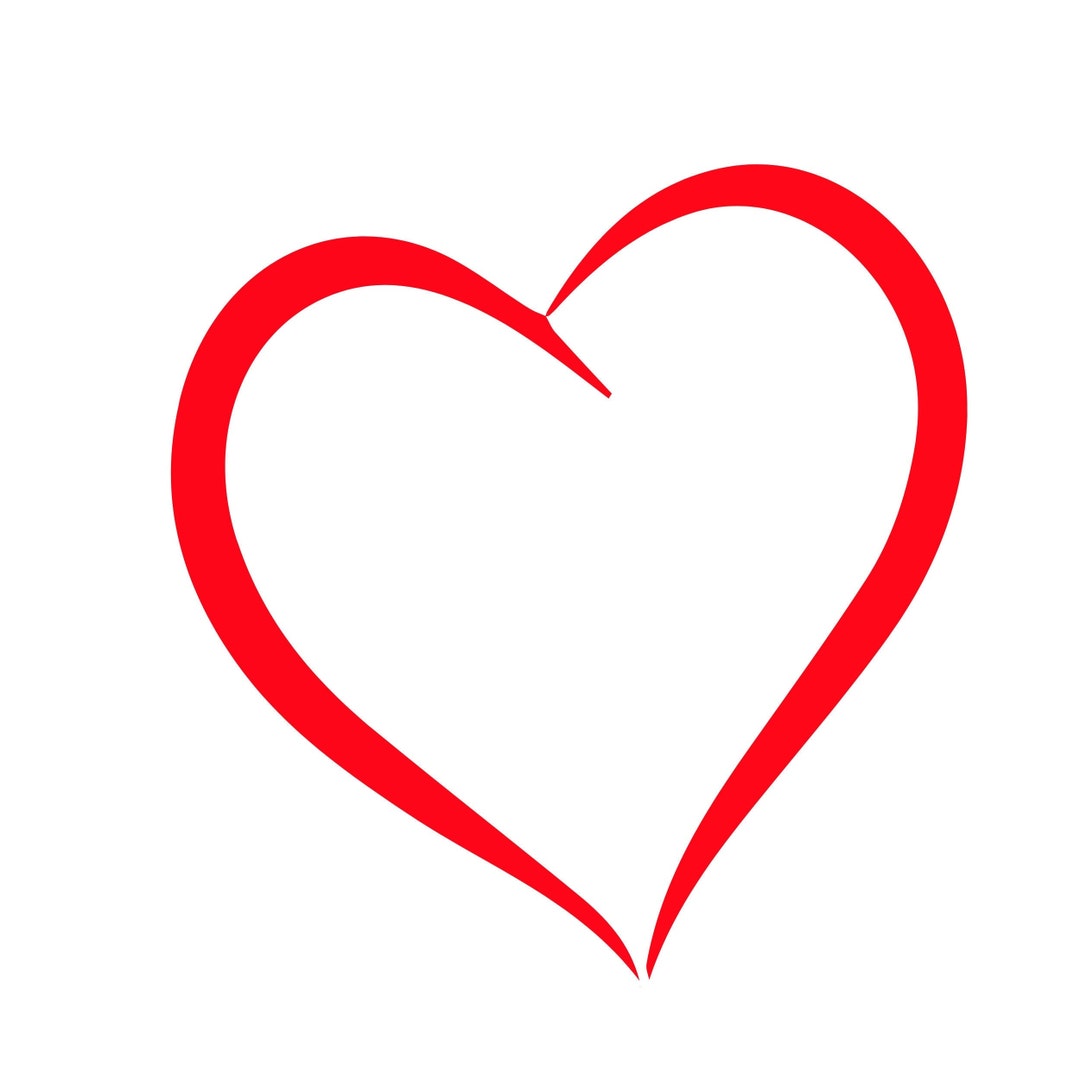 Heart Outline Open Heart Svg Doodle Heart Svg Sketch - Etsy