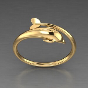 Silver Dolphin Ring,summer Jewelry,ocean Protective Ring,14k Gold ...