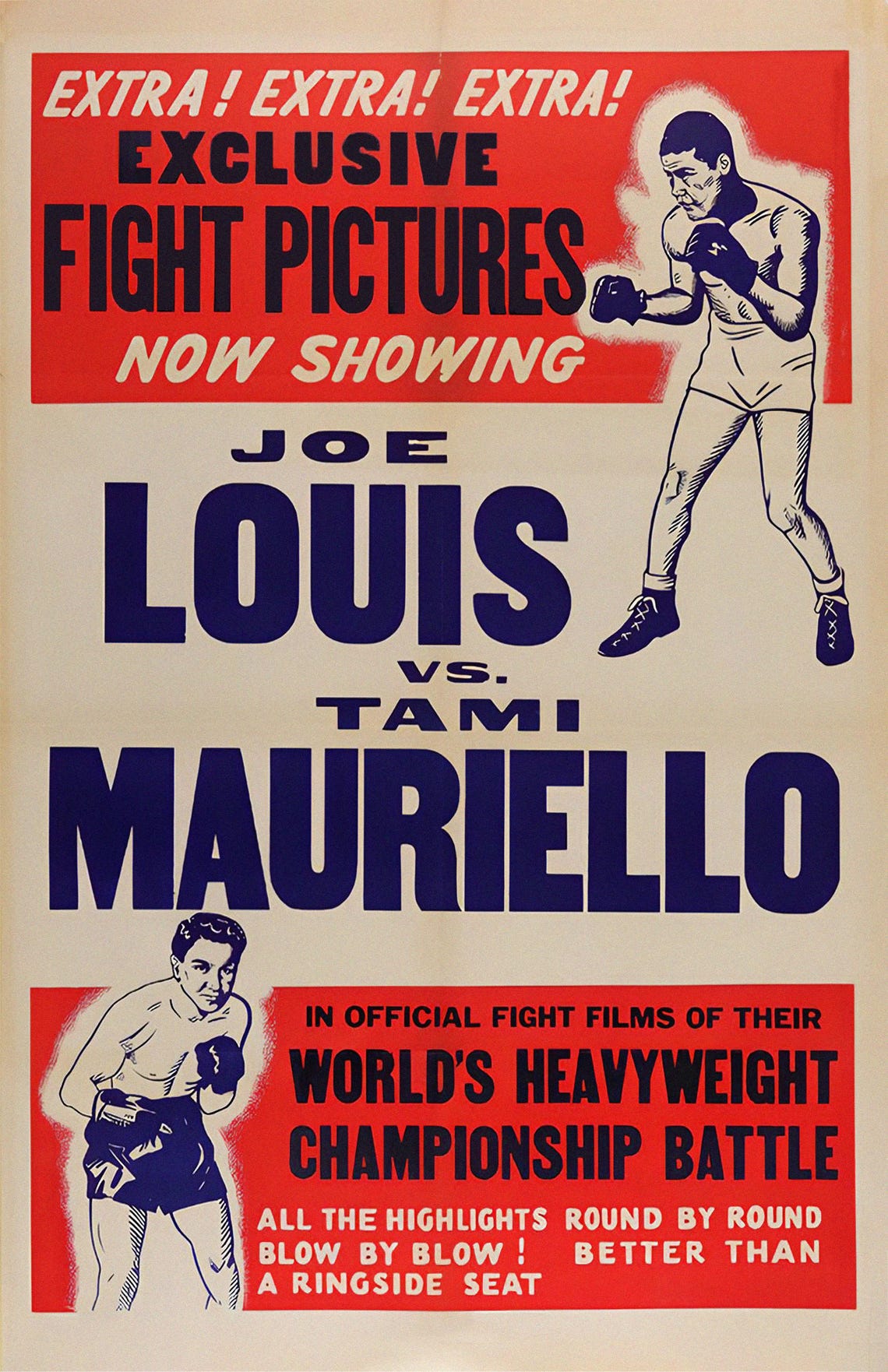 Joe Louis Vs. Tami Mauriello Undisputed Heavyweight World Championship ...