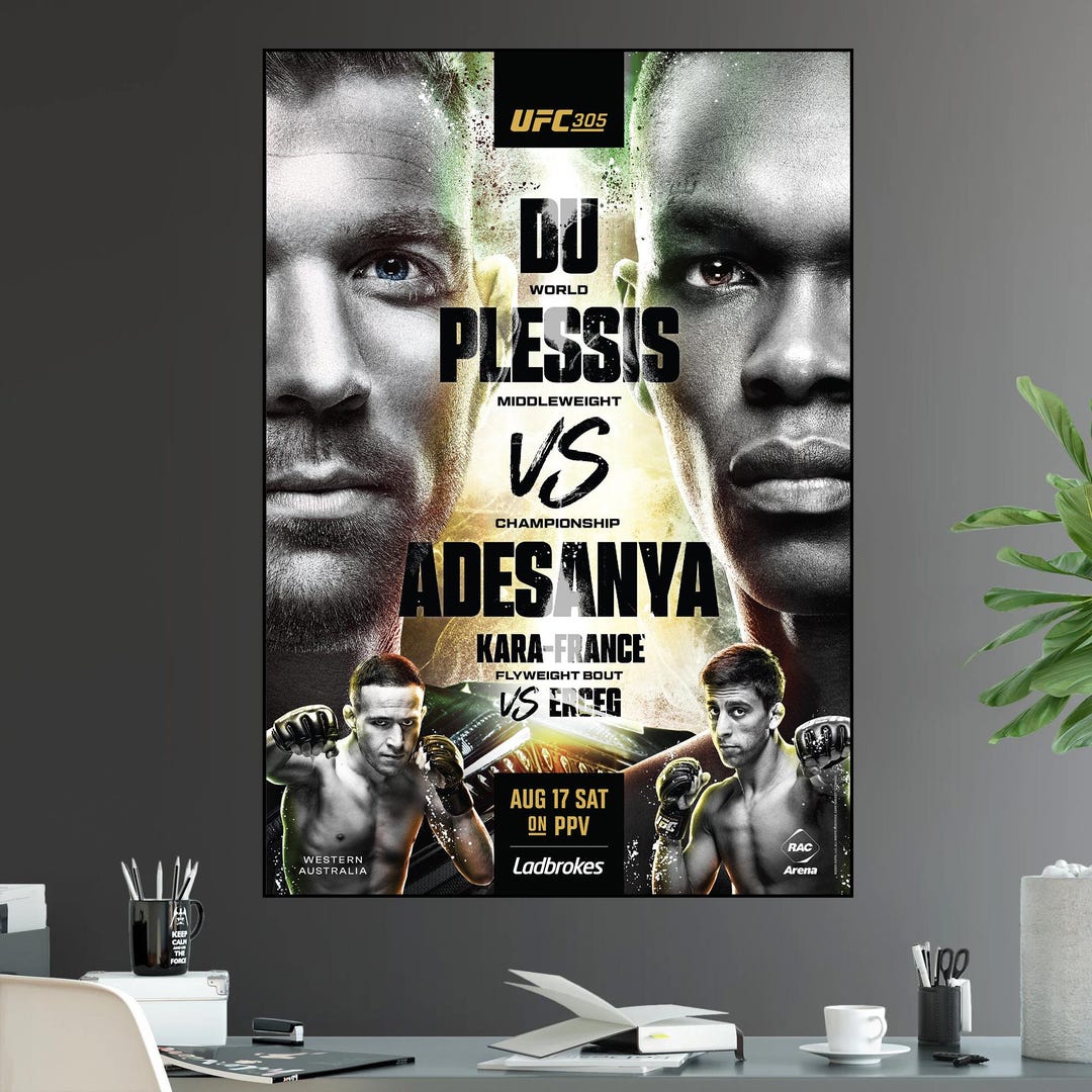 UFC 305 Israel Izzy Adesanya Vs Dricus Du Plessis Middleweight ...