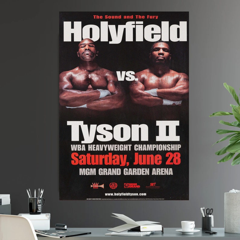 Mike Tyson Vs. Evander Holyfield 2 II the Rematch Fight Poster Print ...