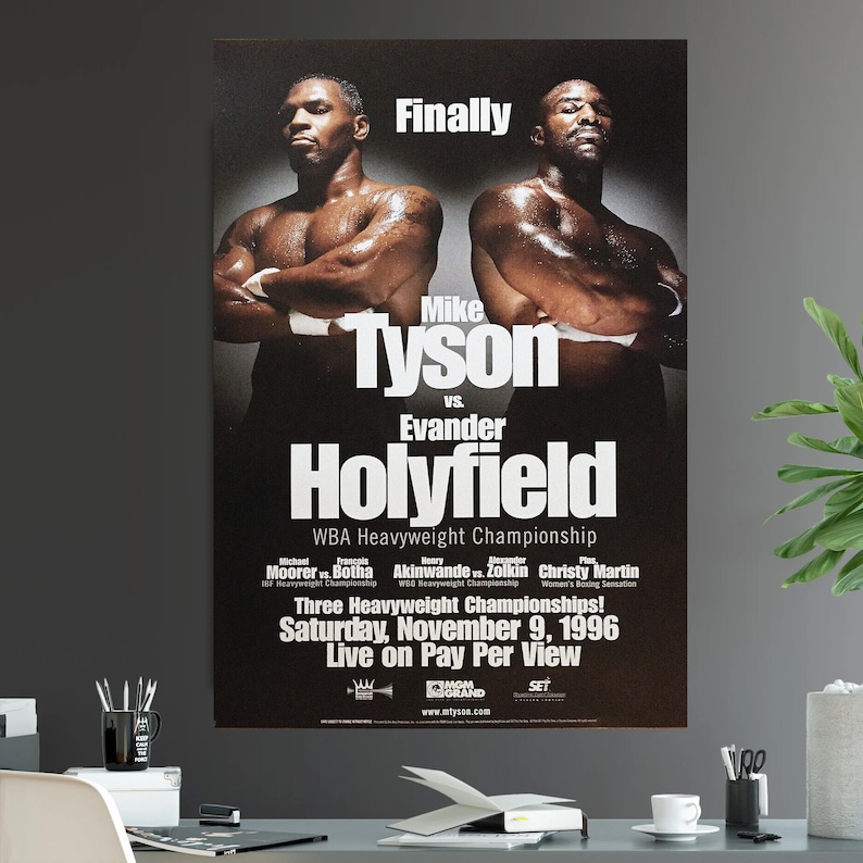 Mike Tyson Vs. Evander Holyfield Fight Poster Print 11x16 Iconic Boxing ...
