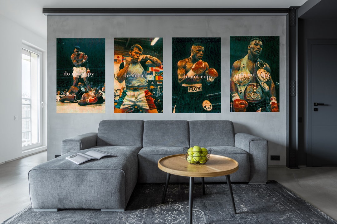 Boxing Icons Muhammad Ali Mike Tyson Floyd Maywether Canelo Alvarez ...