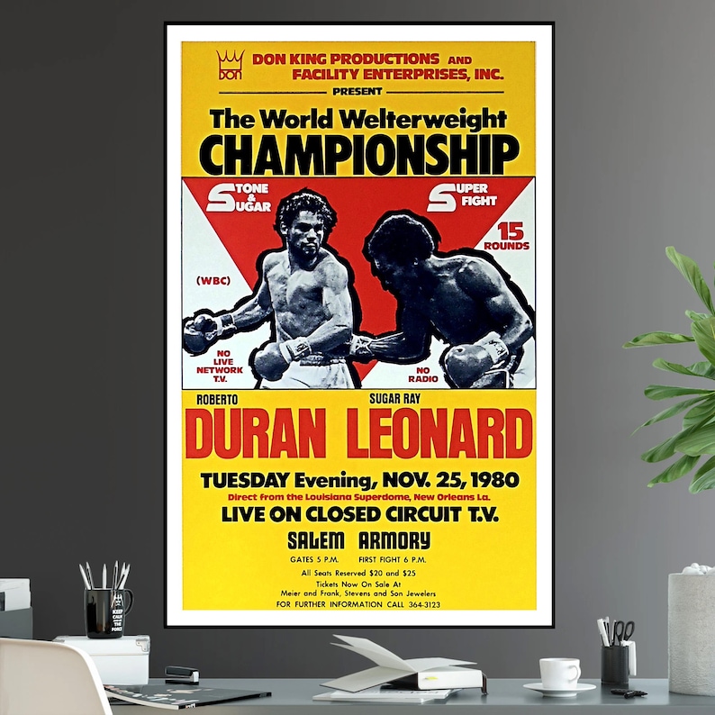 Sugar Ray Leonard Vs. Roberto Duran II 2 Undisputed Welterweight World ...