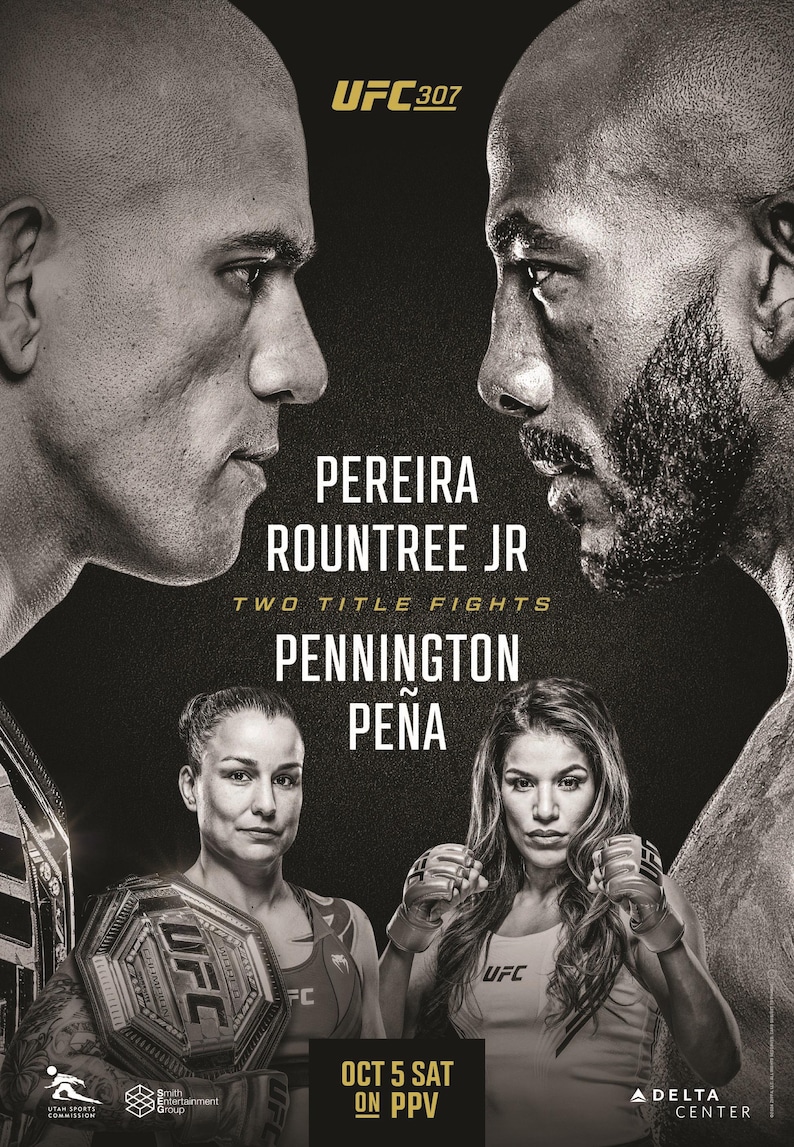 UFC 307 Alex Pereira Vs Khalil Rountree Jr. Light Heavyweight ...