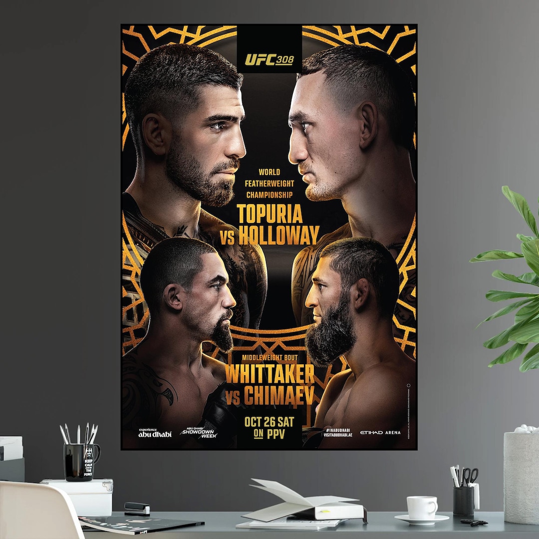 UFC 308 Ilia Topuria Vs Max Halloway Featherweight Championship Title ...