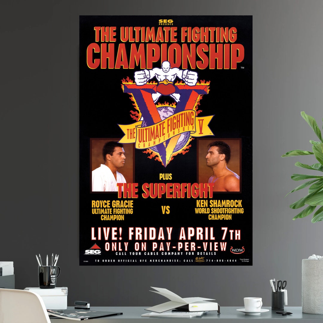 UFC 5 the Superfight Fight Poster Print 11x16 Ken Shamrock - Etsy